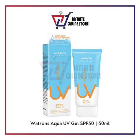 Watsons Aqua Uv Sun Protection Gel Spf50 Pa 50ml Shopee Malaysia