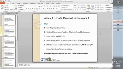 Qtp Training Day 01 3 Min Preview Vb Scripting Descriptive Programming Frameworks Youtube