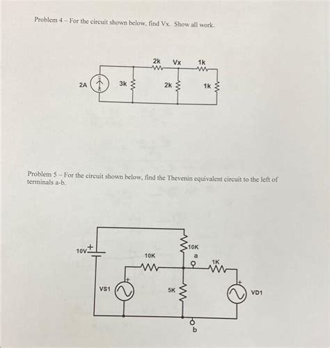 Solved Problem For The Circuit Shown Below Find Vx Chegg