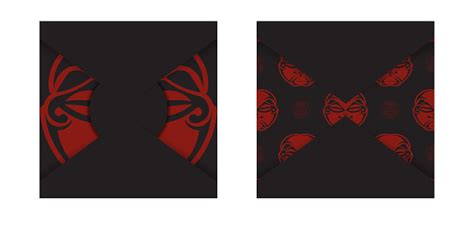 신장식의 마스크와 로고를 위한 장소가 있는 검은 색 배너 패니언 스타일의 장식으로 얼굴이 있는 엽서의 인쇄 가능한 디자인을 위한 템플릿입니다 벡터 마야에 대한 스톡 벡터