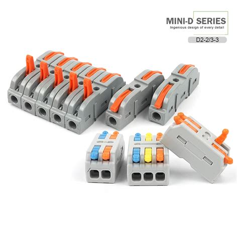 빠른 전기 레버 와이어 커넥터 2 포트 3 포트 케이블 스프링 스플라이스 범용 컴팩트 클램프 미니 배선 터미널 커넥터