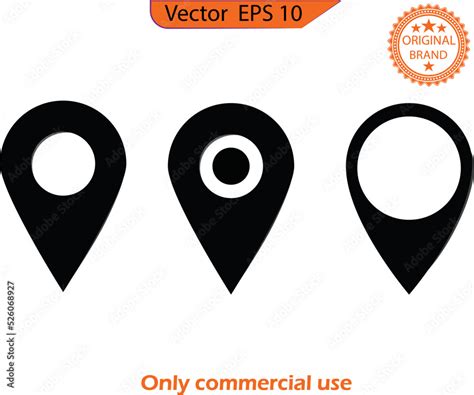 Set Of Map Pin Location Icons Modern Map Markers Vector Illustration On A Transparent