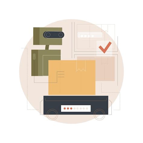 Premium Vector Warehouse Robotization Concept Illustration