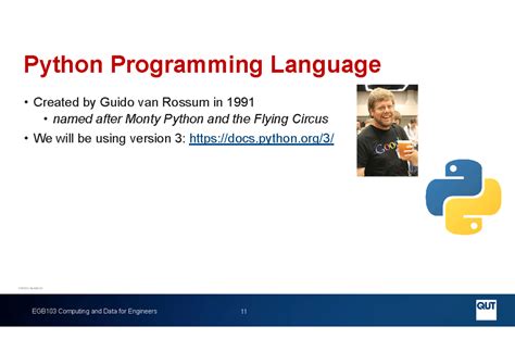 Jupyter Slides Lecture And Notes From Week 2 Cricos No 11 11 ï Created By Guido Van Rossum