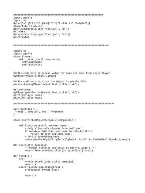 Python Serilalisation And De Serialisation Pdf