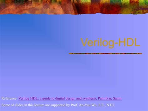 Basics Of Verilogppt Programming Languages Computing