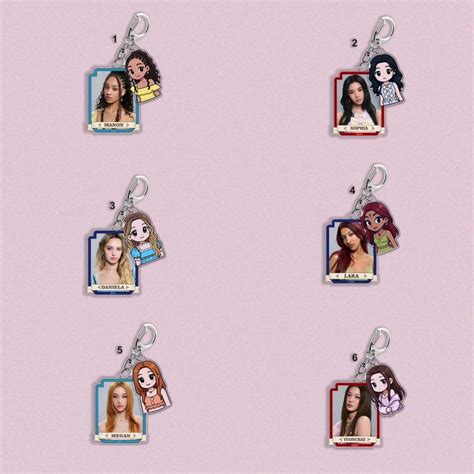 Katseye Sis Soft Is Strong Acrylic Keychain Pin Light Stick Accessory