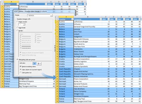 Tip Insert A Border Or Blank Row After Repeating Cell Values In A Column Asap Utilities Blog