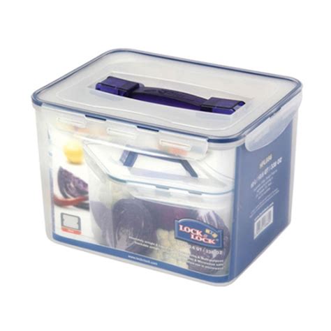 Lock And Andlock Rectangle Tall Container 10l With Handle And Tray