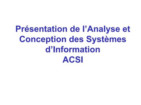 Cours De Methode Danalyse Informatique2 Pptx Computing Technology And Computing