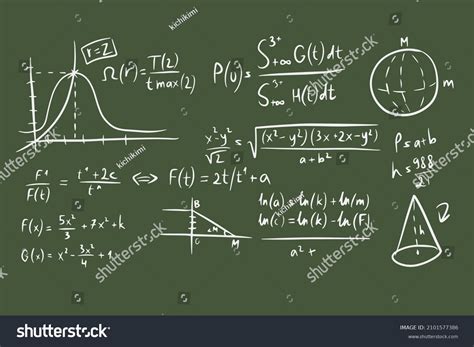 Mathematical Equation Formulas Line Math Outline เวกเตอร์สต็อก ปลอดค่าลิขสิทธิ์ 2101577386