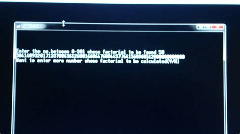 C Program To Calculate Factorials Up To 100 Youtube