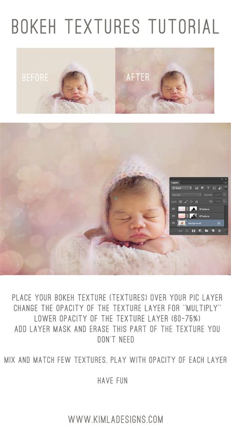 How To Use Bokeh Textures Free Tutorial Kimla Designs Photography