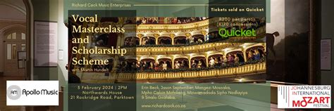 Book Tickets For Vocal Masterclass With Martin Hundelt