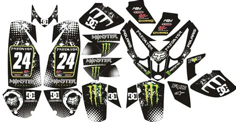 Polaris Predator 500 Monster Decals Set Mxg One Best Moto Decals