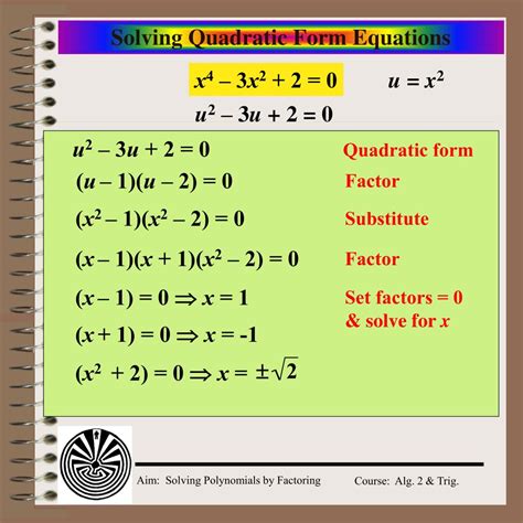 PPT Aim How Do We Solve Polynomial Equations Using Factoring PowerPoint Presentation ID