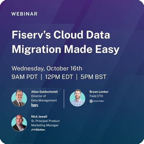 Fintech Cloudmigration Ai Clouddatamigration Clouddata Fiserv Snowflake Alation