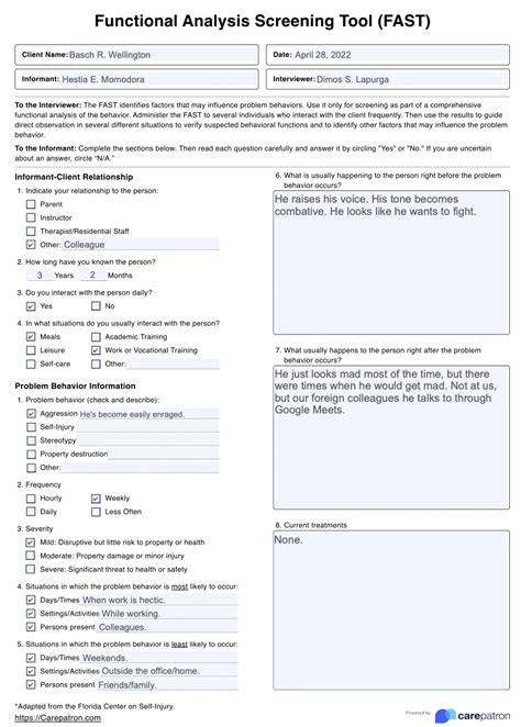 functional analysis screening tool fast and example free pdf