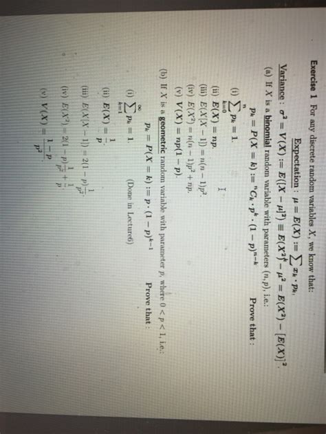 solved exercise 1 for any discrete random variables x we