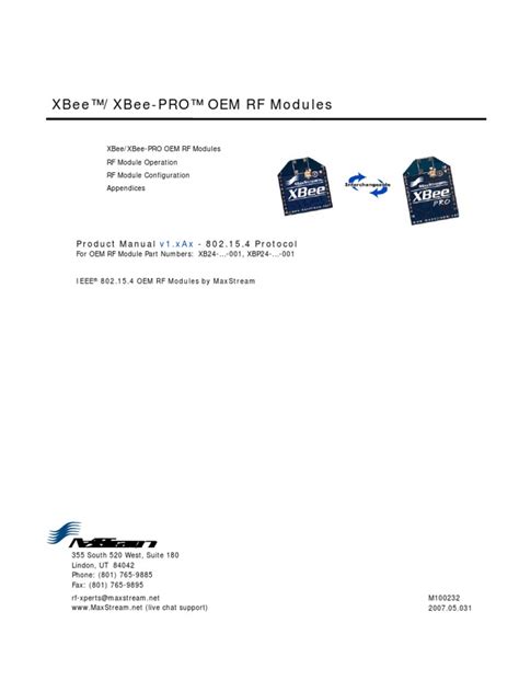 Manual Xbee Pro Pdf Analog To Digital Converter Computer Data