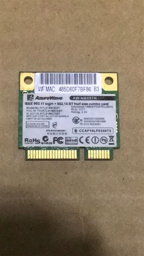 Wifi Card Mini Pcie Computers Tech Parts Accessories Networking On Carousell