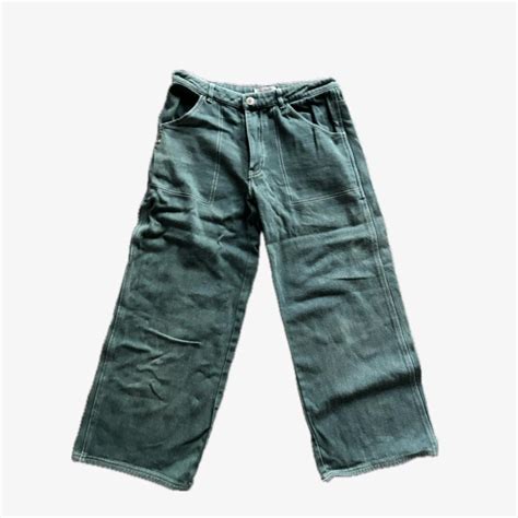 Luck And Trouble Green Jeans Green Jeans Wide Leg Depop