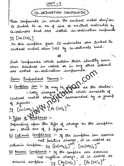 Coordination Compound Pdf