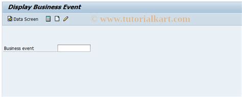 PV B SAP Tcode Display Business Event
