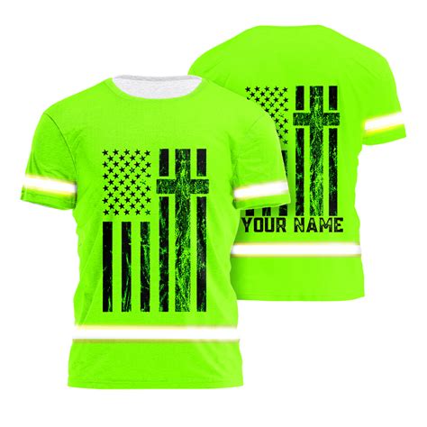 Hi Vis Shirt Reflective Jesus 2 Custom Name Safety Workwear For