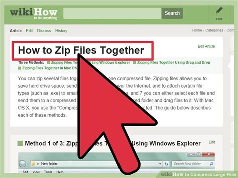 4 Ways To Compress Large Files Wikihow