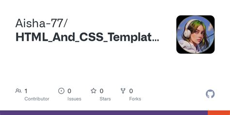 GitHub Aisha 77 HTML And CSS Template One