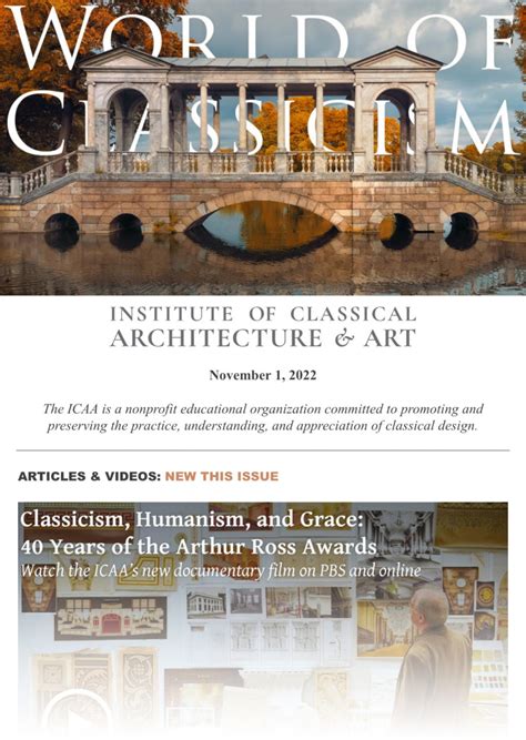 World Of Classicism November 1 2022 Institute Of Classical