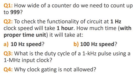 Solved Q How Wide Of A Counter Do We Need To Count Up To Chegg