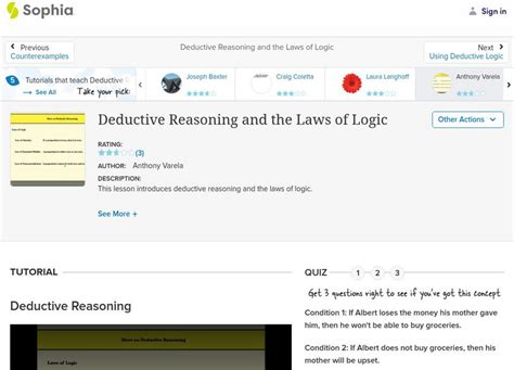 Sophia Deductive Reasoning And The Laws Of Logic Lesson 6 Ppt For 9th 10th Grade Lesson Planet