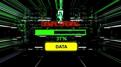 Data Loading Progress Bar On The Screen Stock Illustration