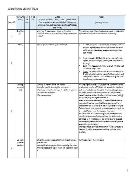 Solvency Ii Qanda For Tpt Version 3 Pdf Yield Finance Bonds