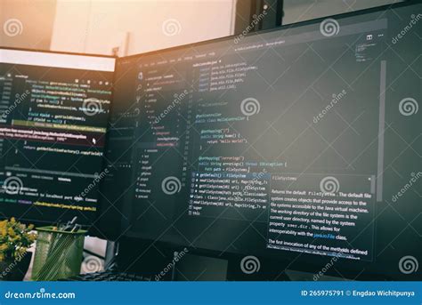 coder programmers working in office programmer analyst writing code coding program on screen