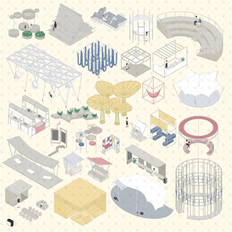 Axonometric Urban Structures Toffu Co
