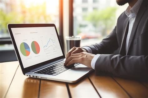Premium Ai Image Man Using Laptop And Analysing The Financial