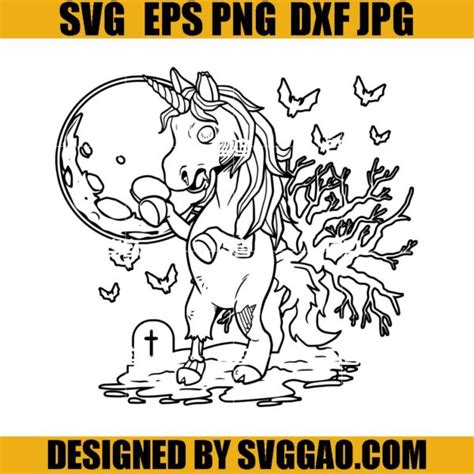 Zombie Unicorn Svg Zombiecorn Svg Unicorn Svg