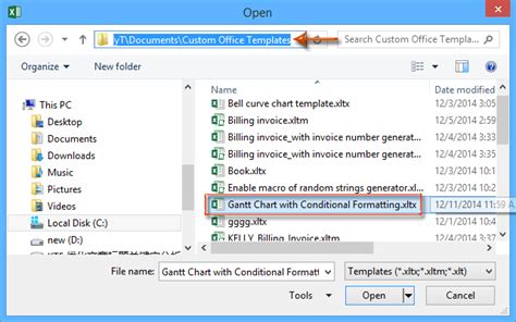 How To Edit Change A Personal Template In Excel