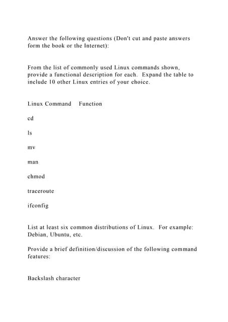 answer the following questions dont cut and paste answers form the docx