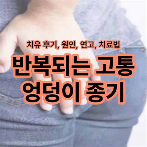 반복되는 엉덩이 종기치유 후기 원인 연고 치료법 연두의 건강 라이프