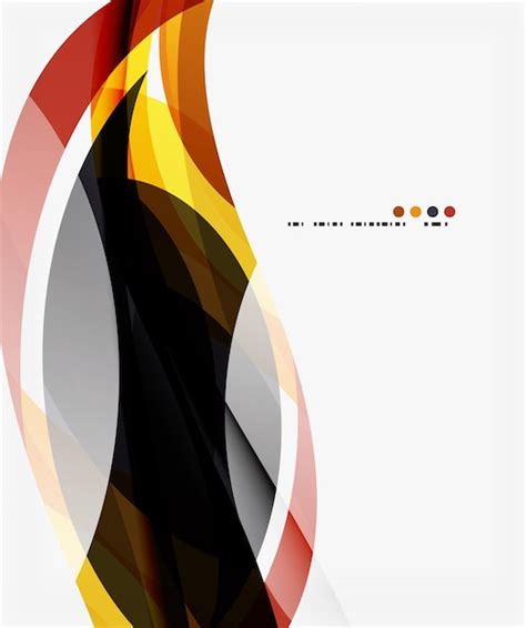 Premium Vector Colorful Geometric Wave Abstract Background Vector Template Background For