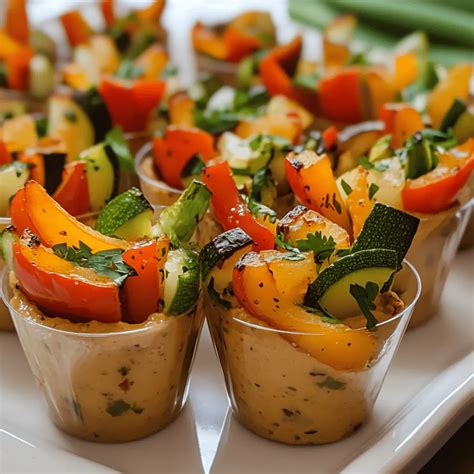 Ultimate Delicious Creamy Roasted Veggie Hummus Cups