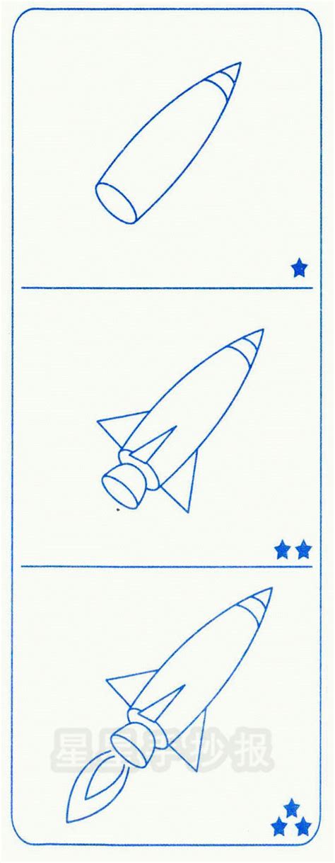火箭画法简笔 简笔火箭简笔画 伤感说说吧