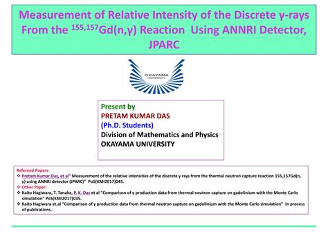 Pdf Measurement Of Relative Intensity Of The Discrete γ Rays From The 155 157 Gd N γ Reaction
