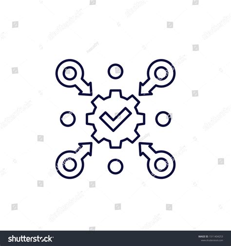 Execution Implement Execute Line Icon Stock Vector Royalty Free