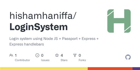 Github Hishamhaniffaloginsystem Login System Using Node Js Passport Express Express