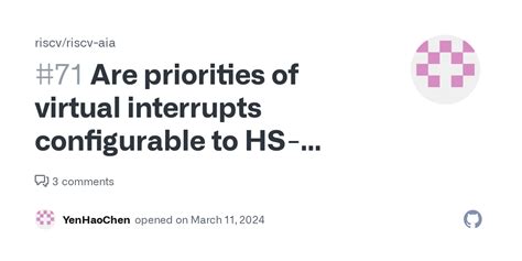 Are Priorities Of Virtual Interrupts Configurable To Hs Mode Through